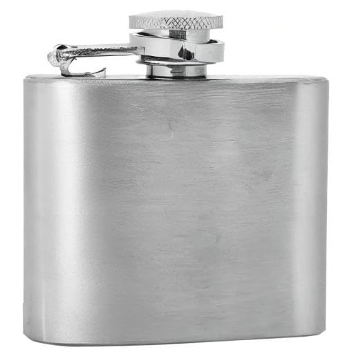 2 Oz Stainless Steel Hip Flask Leakproof Drinking Flask with Funnel Flask Hip Set for Men Camping Pocket Flask Easy Pour Funnel Flask Whiskey Flask Metal Liquor Flask Drinking Flask Ideal for Gift