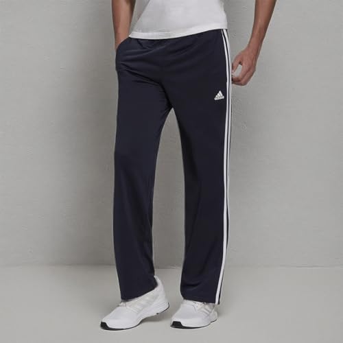 adidas Men's Essentials Warm-up Open Hem 3-stripes Tracksuit Bottoms, Legend Ink/White, 3X-Large Big Tall