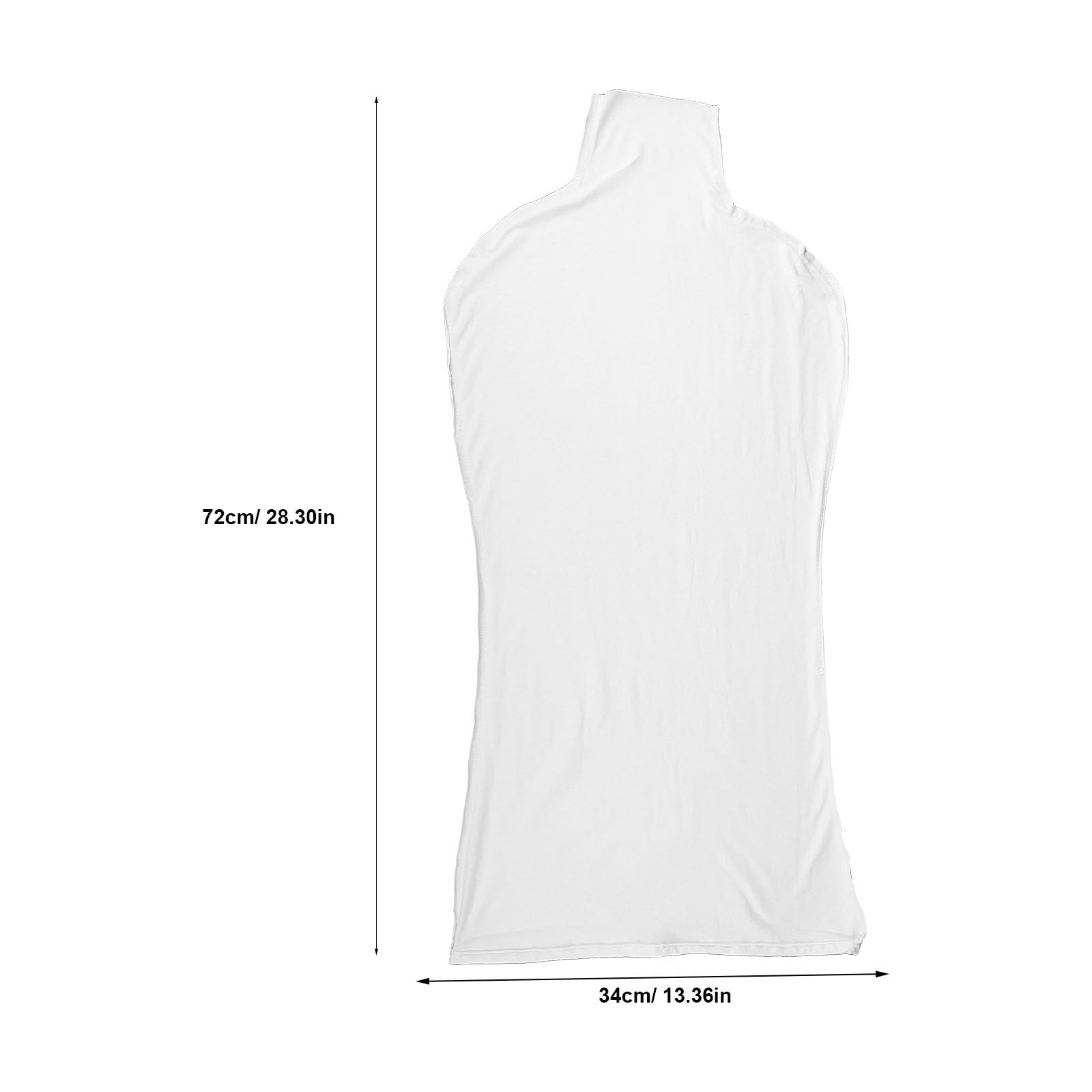 Baluue Superb Fabric Cover Female Model Cloth Accessories for Upper Body Dress Stand Form Mannequin Model ( Mannequin NOT Included ) White