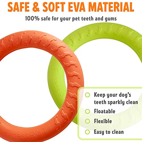 PetSpy Dog Training Ring for Outdoor Fitness Floatable Pulling Toy and Flying Disc Interactive Play Tool for Small Medium Large Dogs