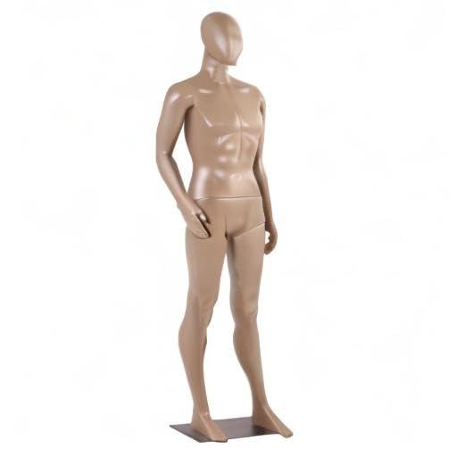 Mannequin Torso Manikin Dress Form Male 73" Adjustable Detachable Realistic Full Body Mannequin Model Display with Metal Base Plastic Head Turns Poseable Adult Dummy Mannequin Stand, Nude