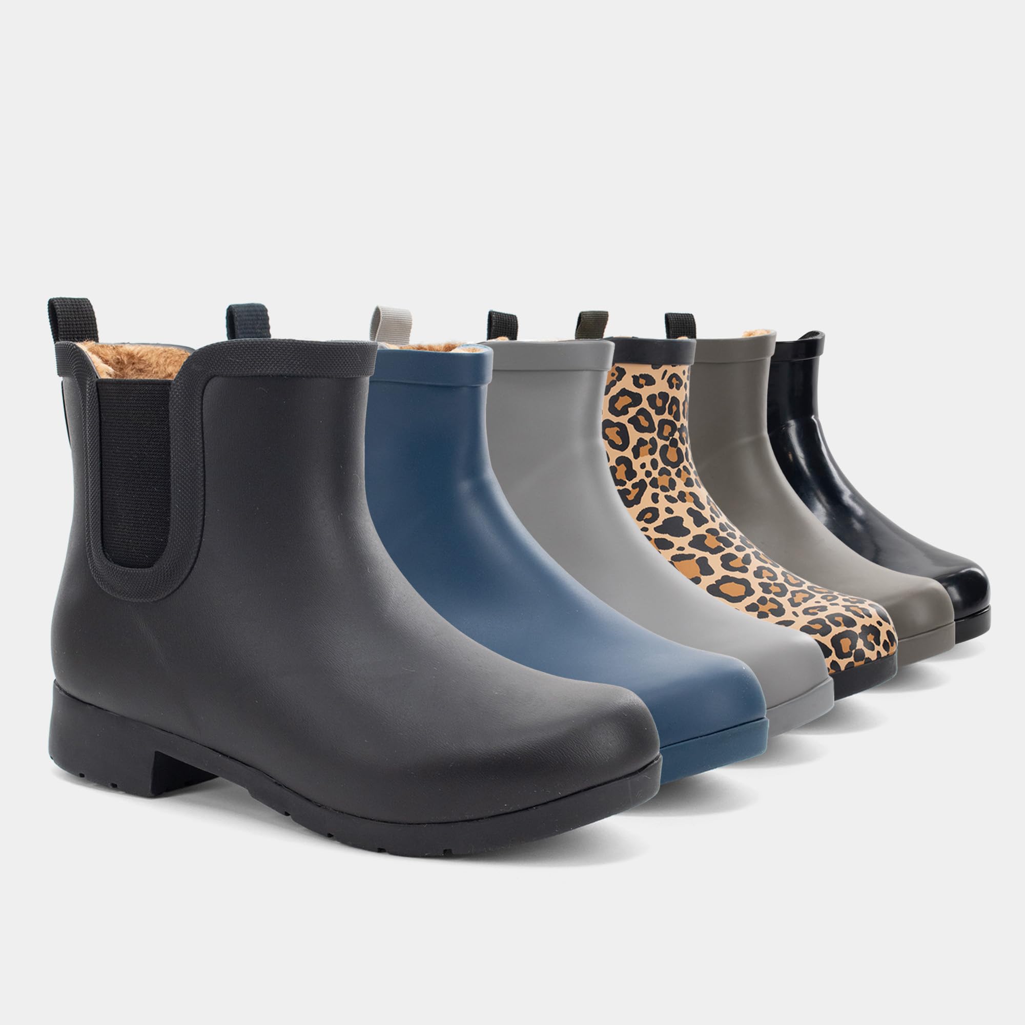 Chooka Women's Waterproof Plush Chelsea Bootie Chelsea Boot, Delridge Black, 7 M