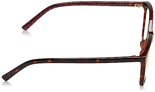 Kate Spade New York Women's Milena Blue Light Reading Glasses Cat Eye, Dark Havana/Demo Lens, 55mm, 15mm + 2.5