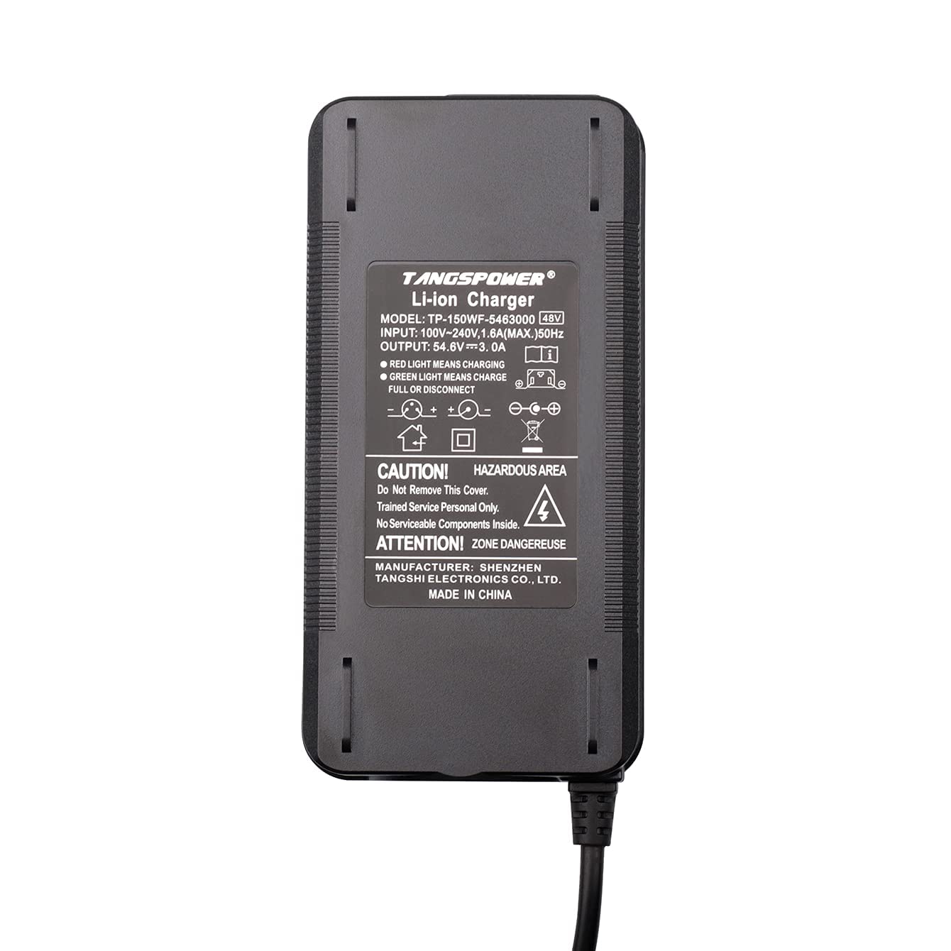 54.6V Adapter Charger 13S 48V DC/XLR/RCA Connector Jack for 48V 10Ah 12Ah 15Ah 20Ah Battery Pack Charger (54.6V 3A RCA100 Plug)