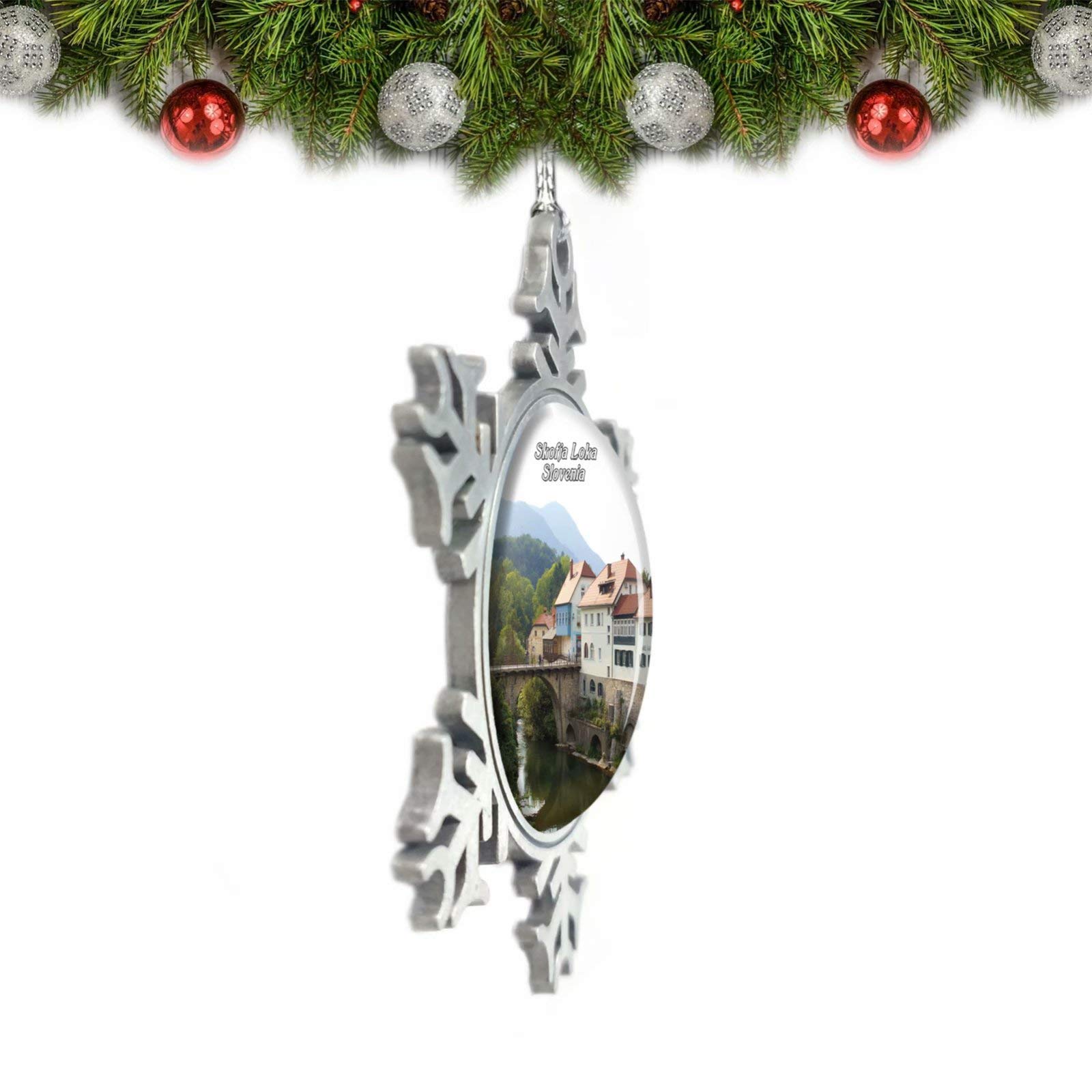 Slovenia Skofja Loka Christmas Ornament Tree Decoration Crystal Metal Souvenir Gift