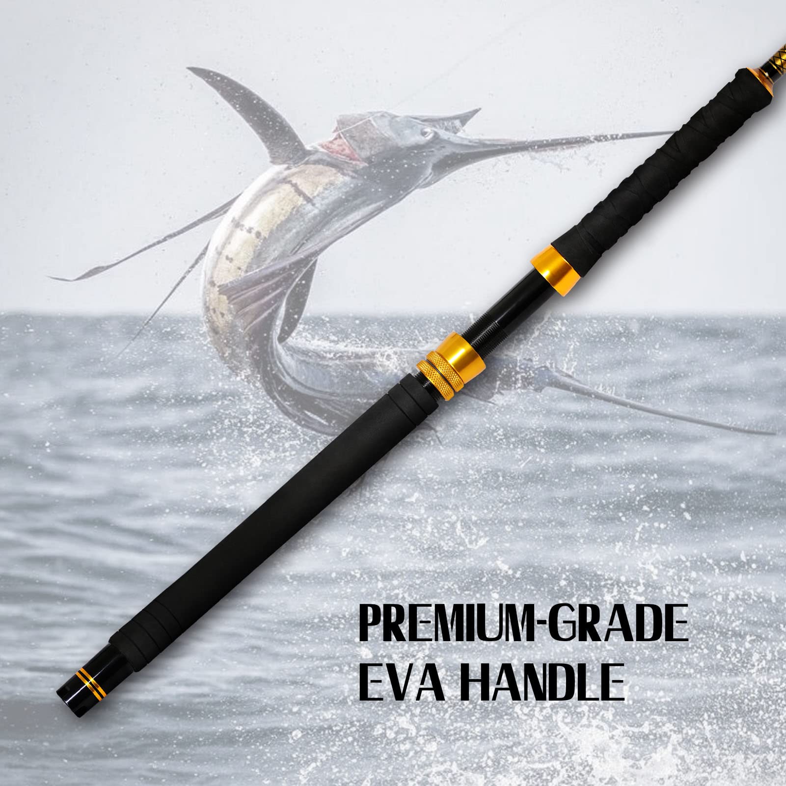 Fiblink Fishing Trolling Rod 7'6",30-50lbs