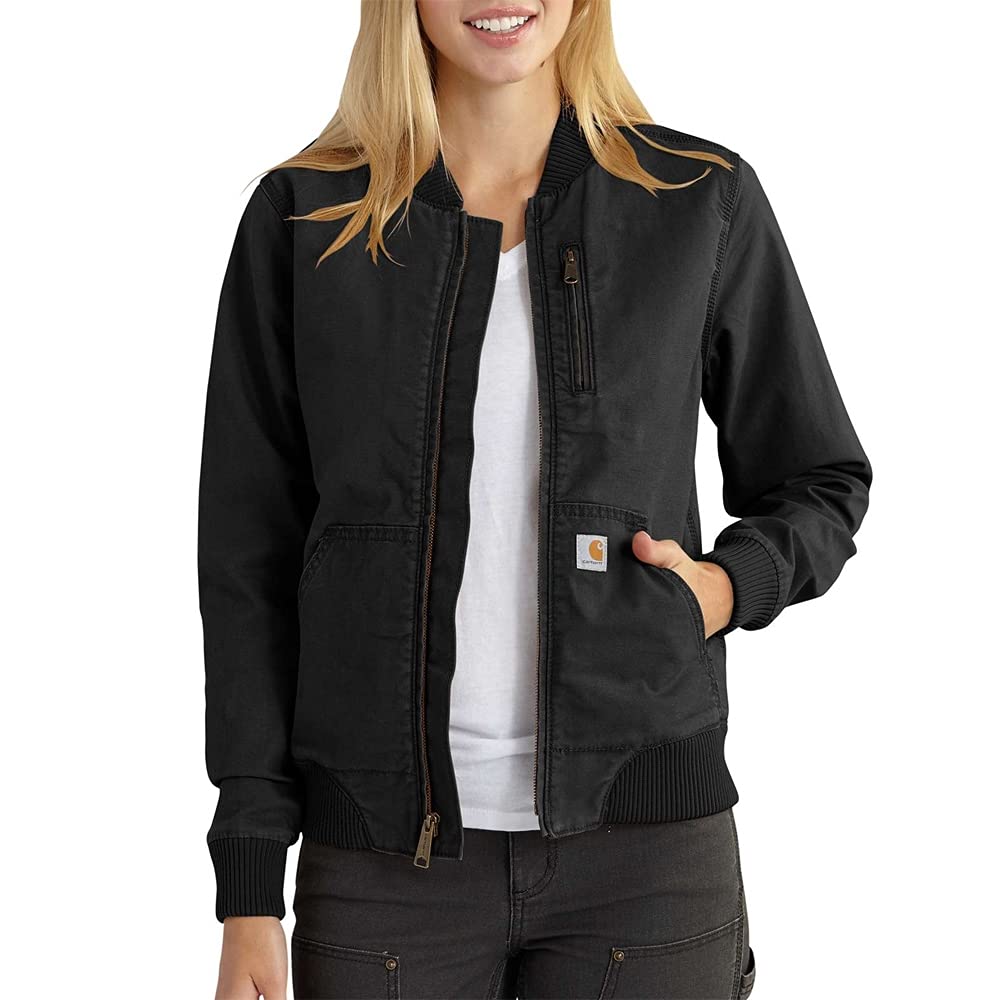 Carhartt womens Crawford Bomber (Plus Sizes) Jacket, Black, 3X US