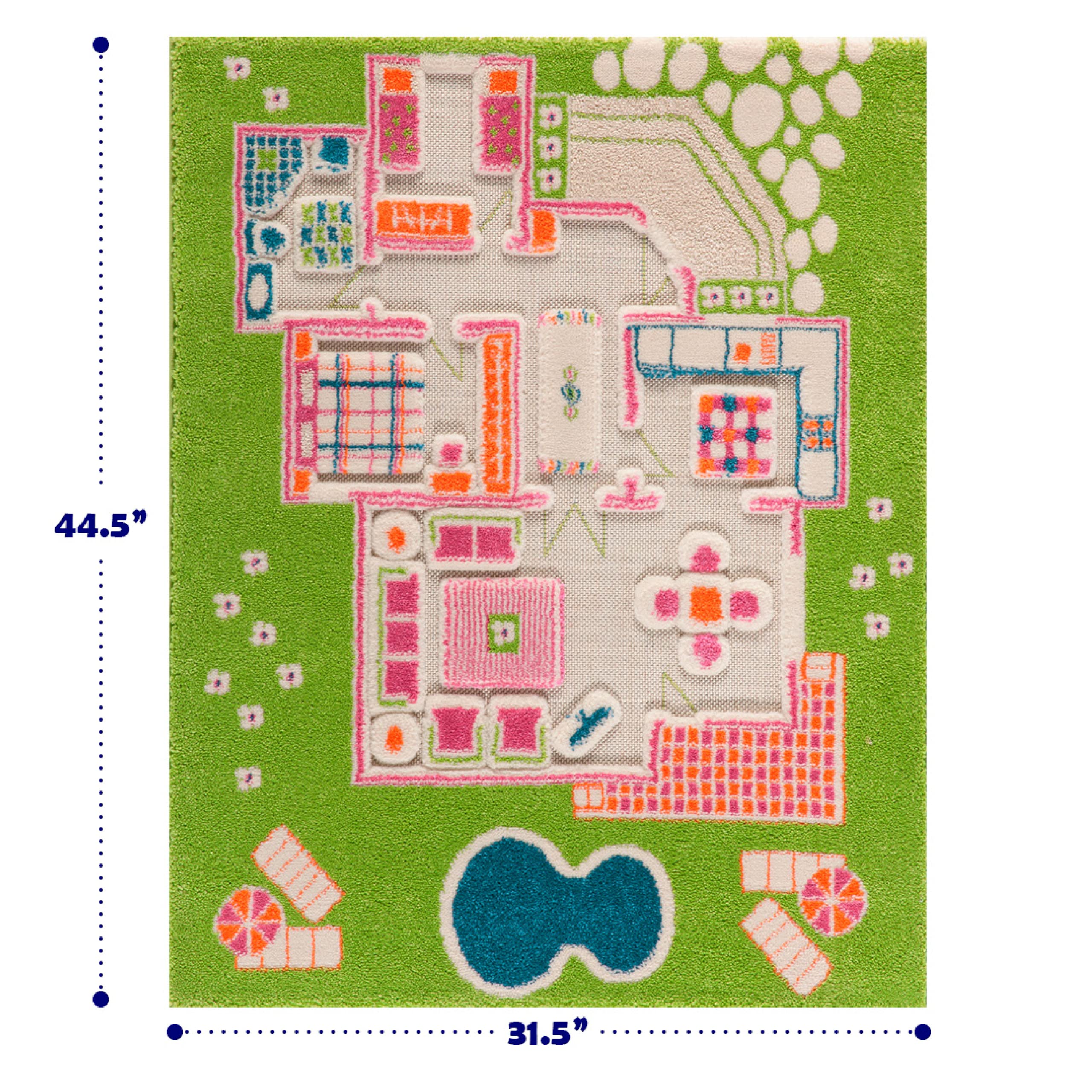 IVI Playhouse 3D Montessori Play Mat, Non-Toxic, Stain Resistant, Educational Activity Toys for Girls