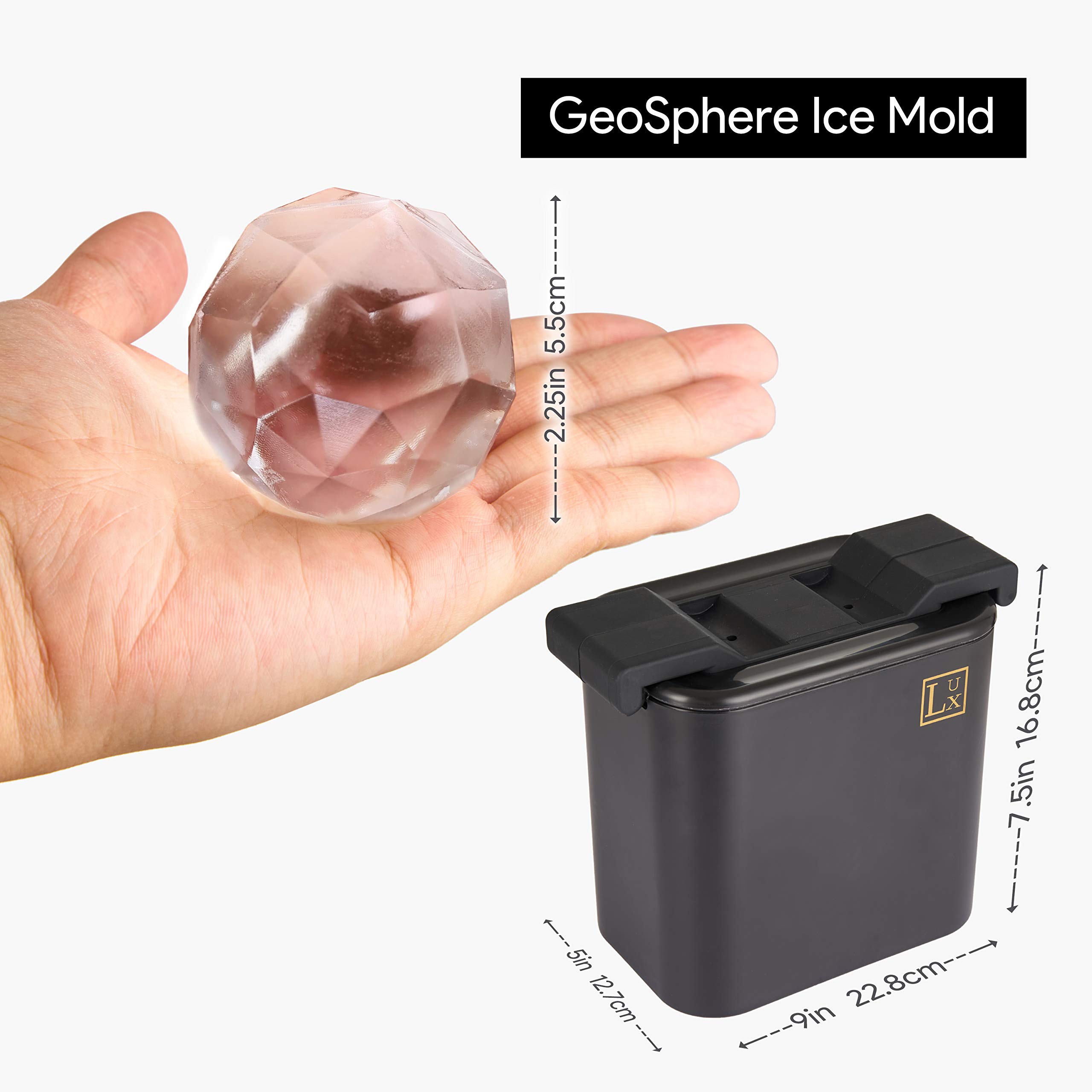 Sphere - Clear Ice Maker, Ice Ball Press - Unique Shape for Whiskey ice ball maker - Large ice cube Maker - Great for ice cube for Cocktails