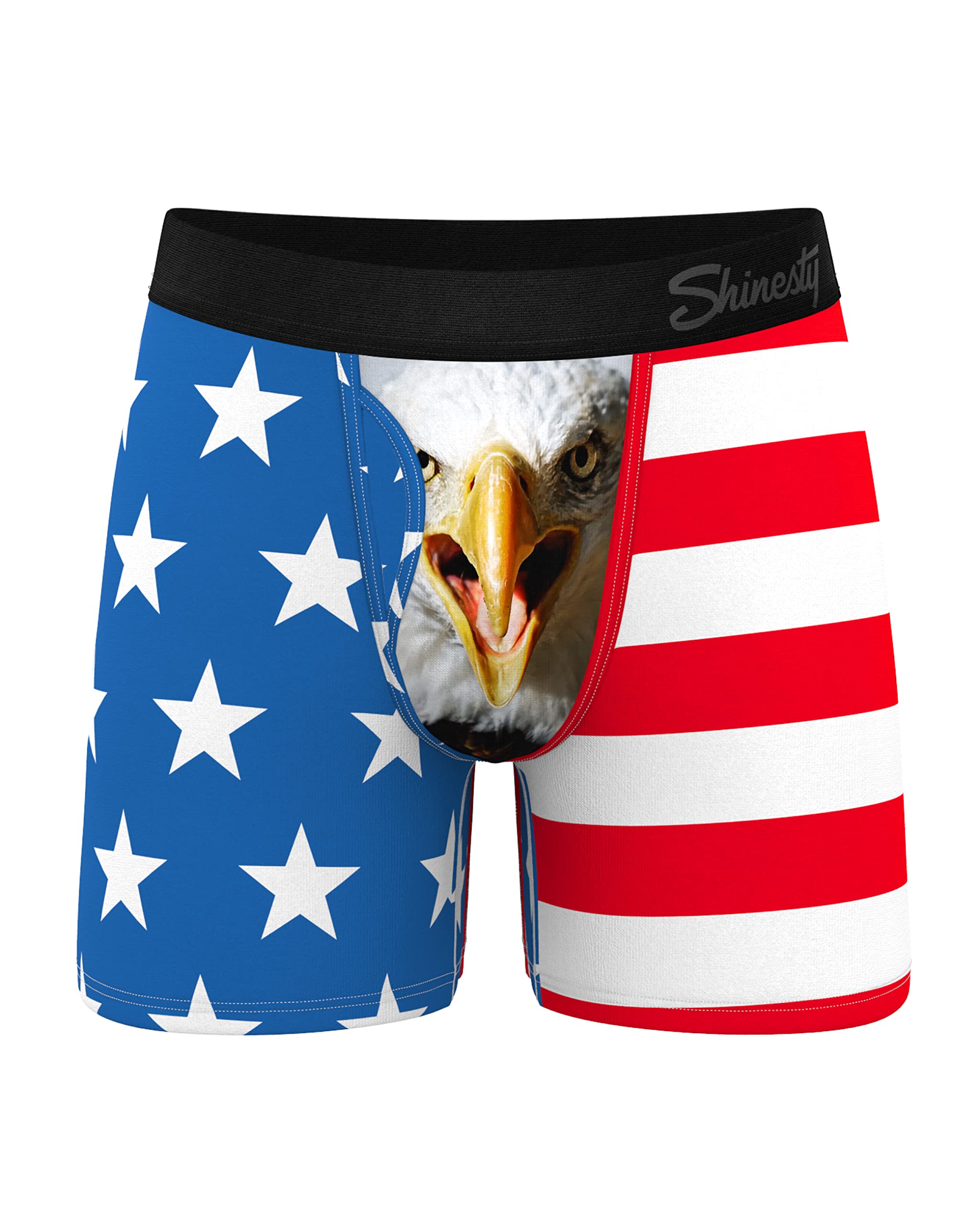 Shinesty Hammock Support Pouch Underwear For Men | Mens Underwear Boxer Briefs with Fly | US Large American Eagle
