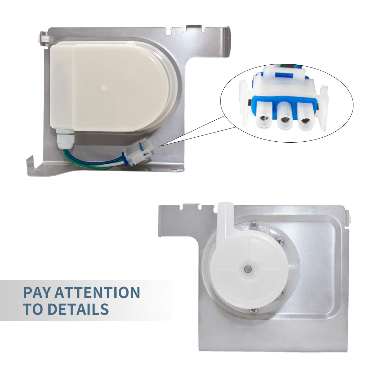 Sikawai 2217220 Ice Maker Circulation Pump Assembly Water Pump - Replacement for G-E Whirl-pool Hot-point Ken-more Replaces WP2217220 WR57X10028 2217220 2185531 2185748
