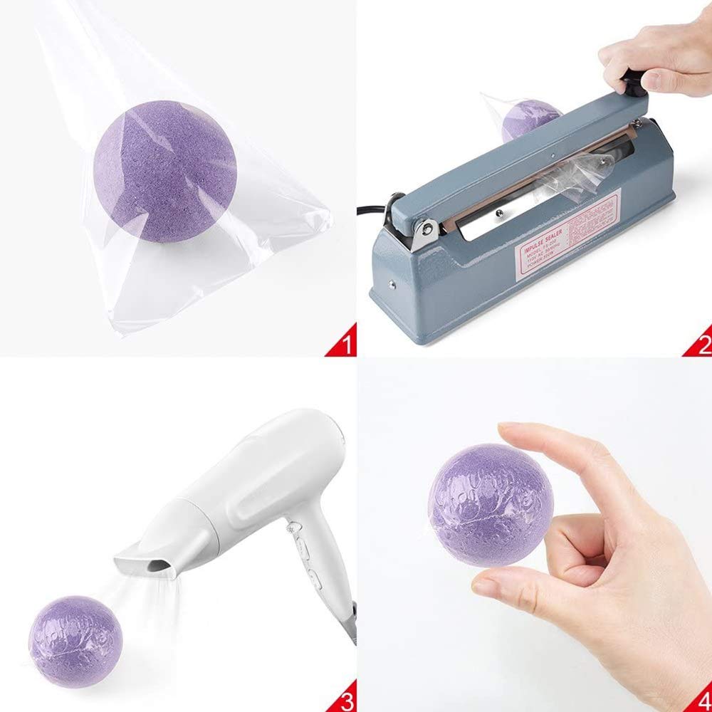 Zcintert 4X6 Shrink Wrap Bags 500 Pack for Soap Bar, Bath Bomb, Small Gift, Clear Heat Shrink Wrap/PVC Shrink Film Bags