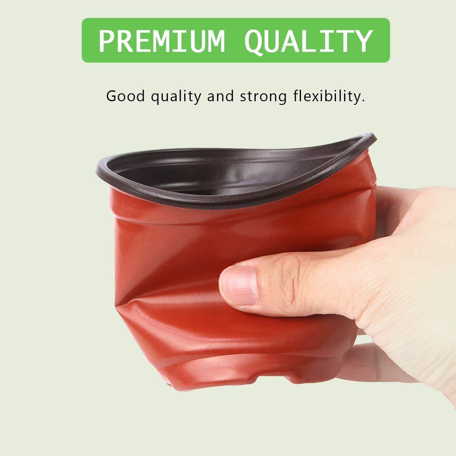 Augshy Plant Pots,40 Pcs 4" Plastic Plant Nursery Seed Starting Pots Nursery Pots for Succulent Seedling Cutting Transplanting