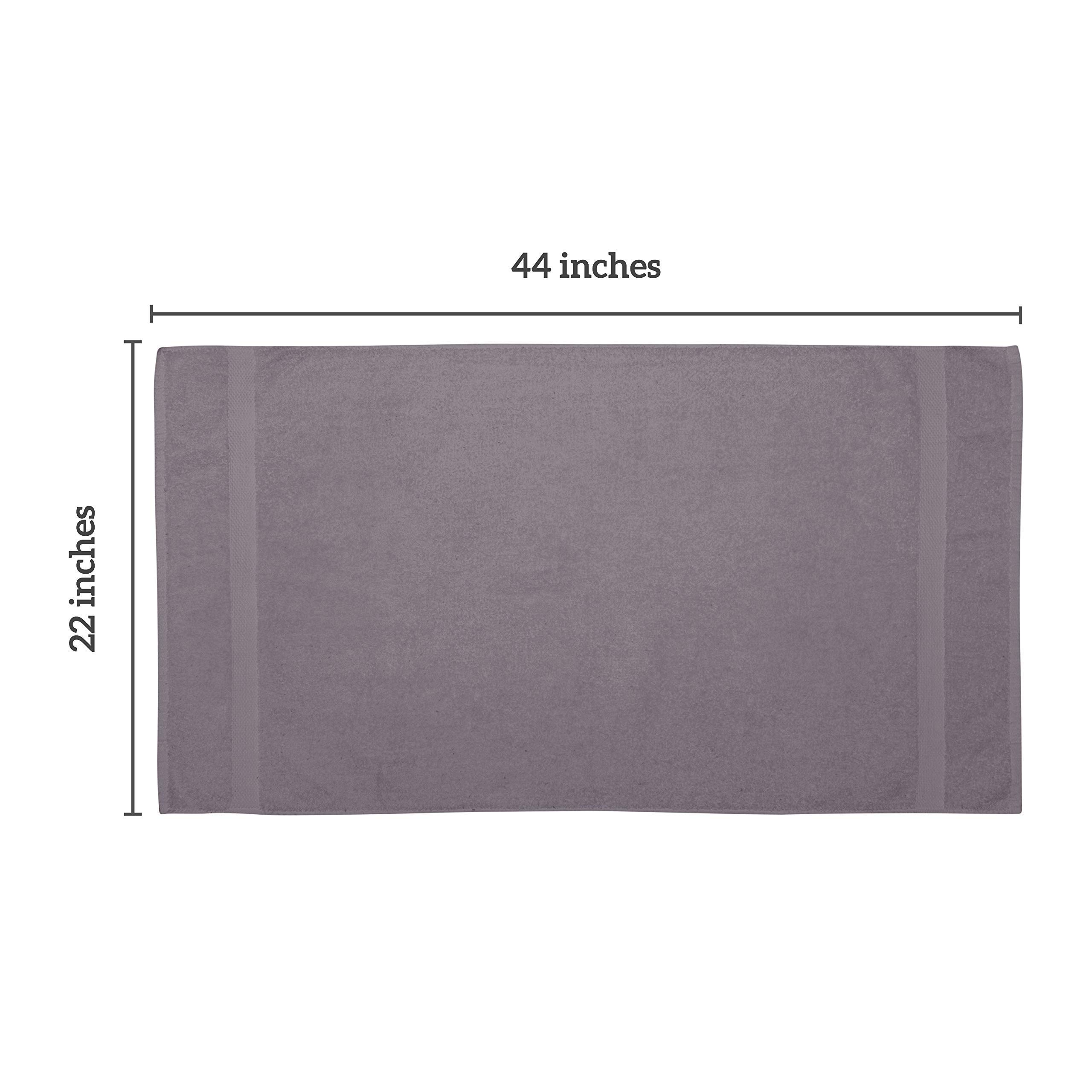 GREEN LIFESTYLE Soft Cotton Towels for Pool, Spa, and Gym Lightweight and Highly Absorbent Quick Drying Towels (24" x 48", Charcoal)