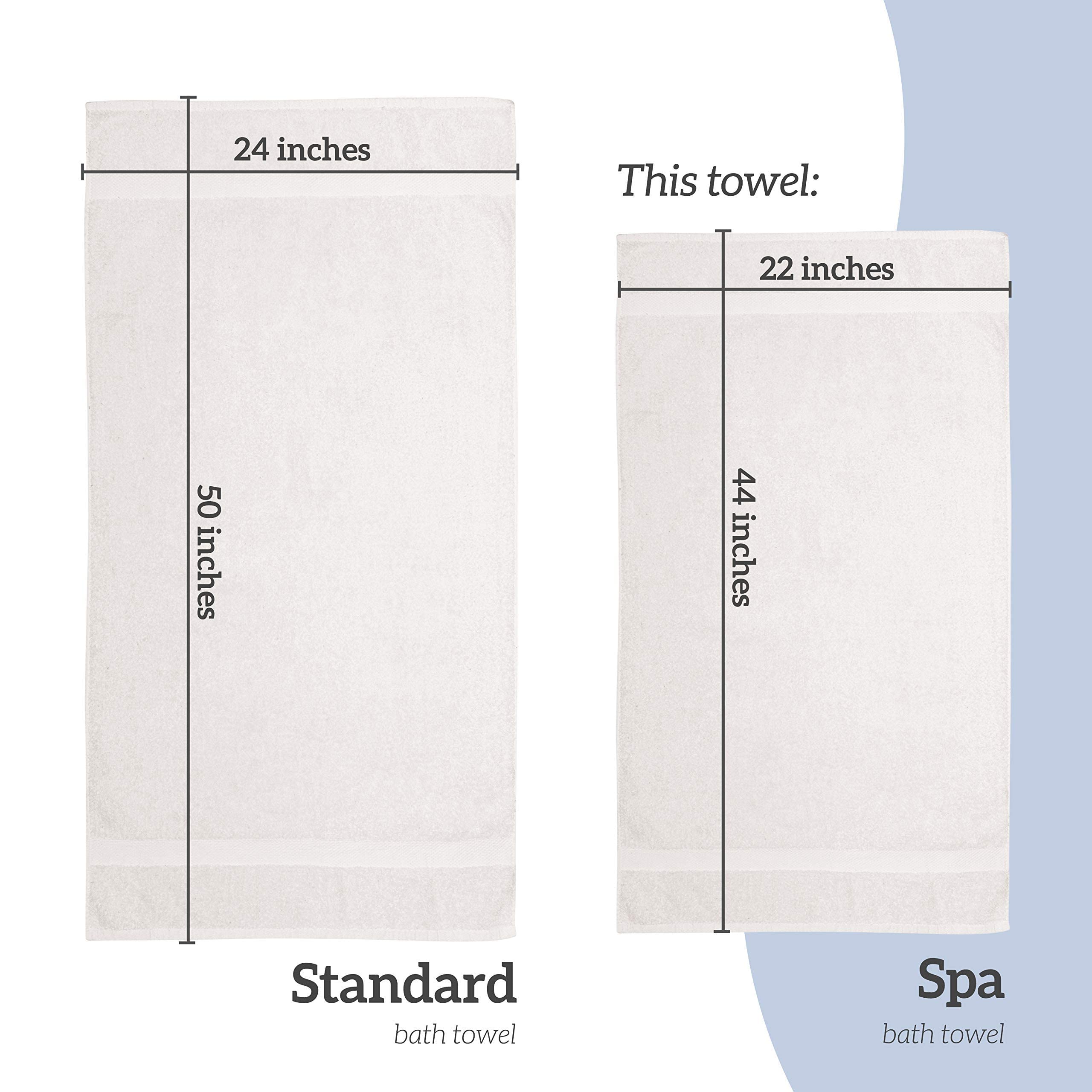 GREEN LIFESTYLE Soft Cotton Towels for Pool, Spa, and Gym Lightweight and Highly Absorbent Quick Drying Towels (24" x 48", Charcoal)