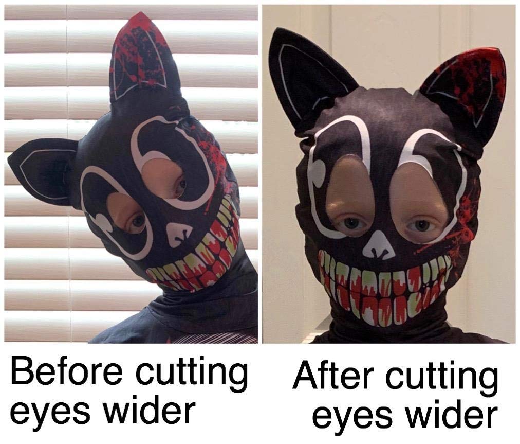 Aepotumn Boys Cartoon Scary Cat Costume Child Horror Monster Character Costumes Scary Halloween Cosplay Jumpsuit
