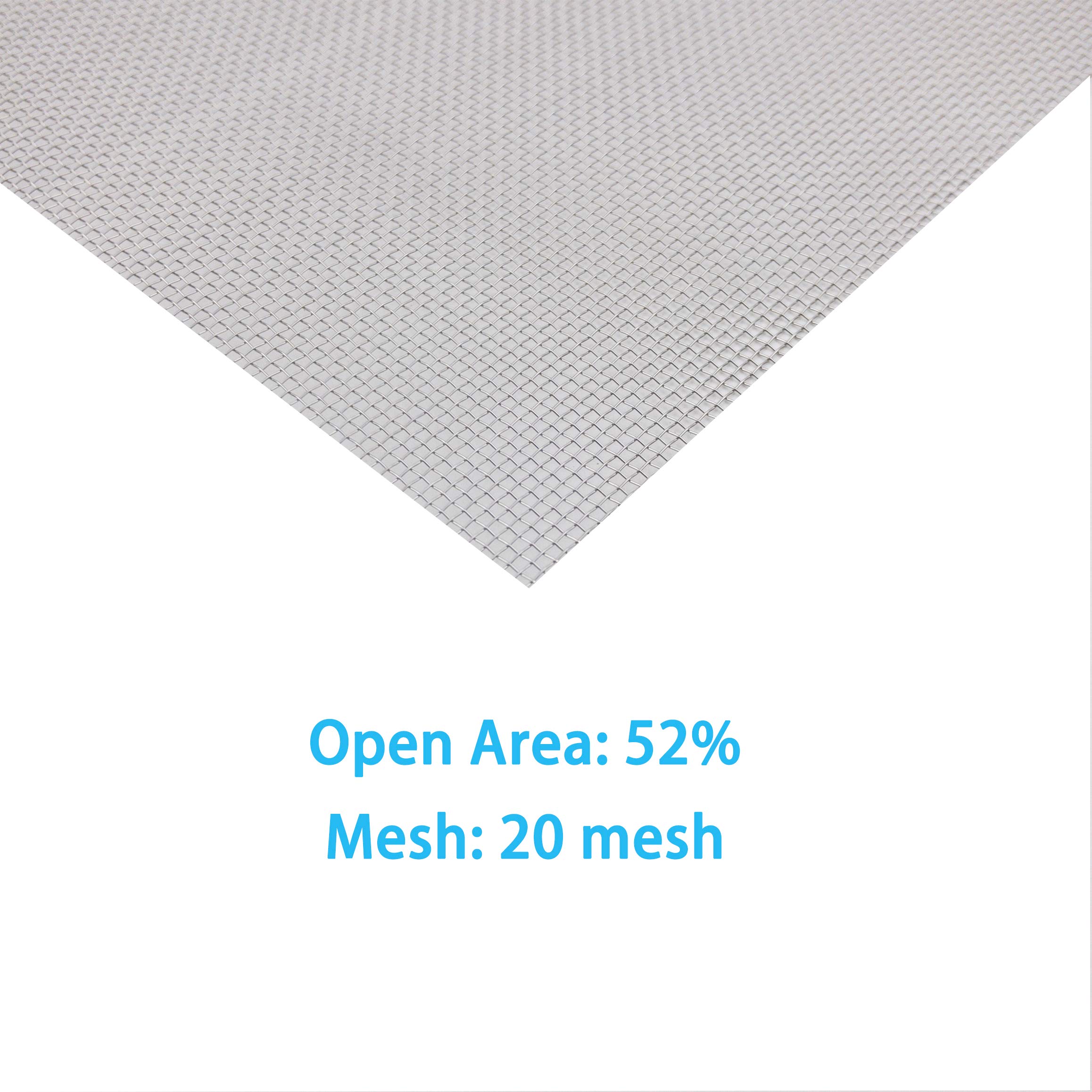 4 Pack - 304 Stainless Steel Woven Wire Mesh Screen, Air Vent Mesh, 11.8“ X 8.27“（300 x 210mm) 1mm Hole 20 Mesh, DIY Project, Easy to Cut and Resistant to Rust