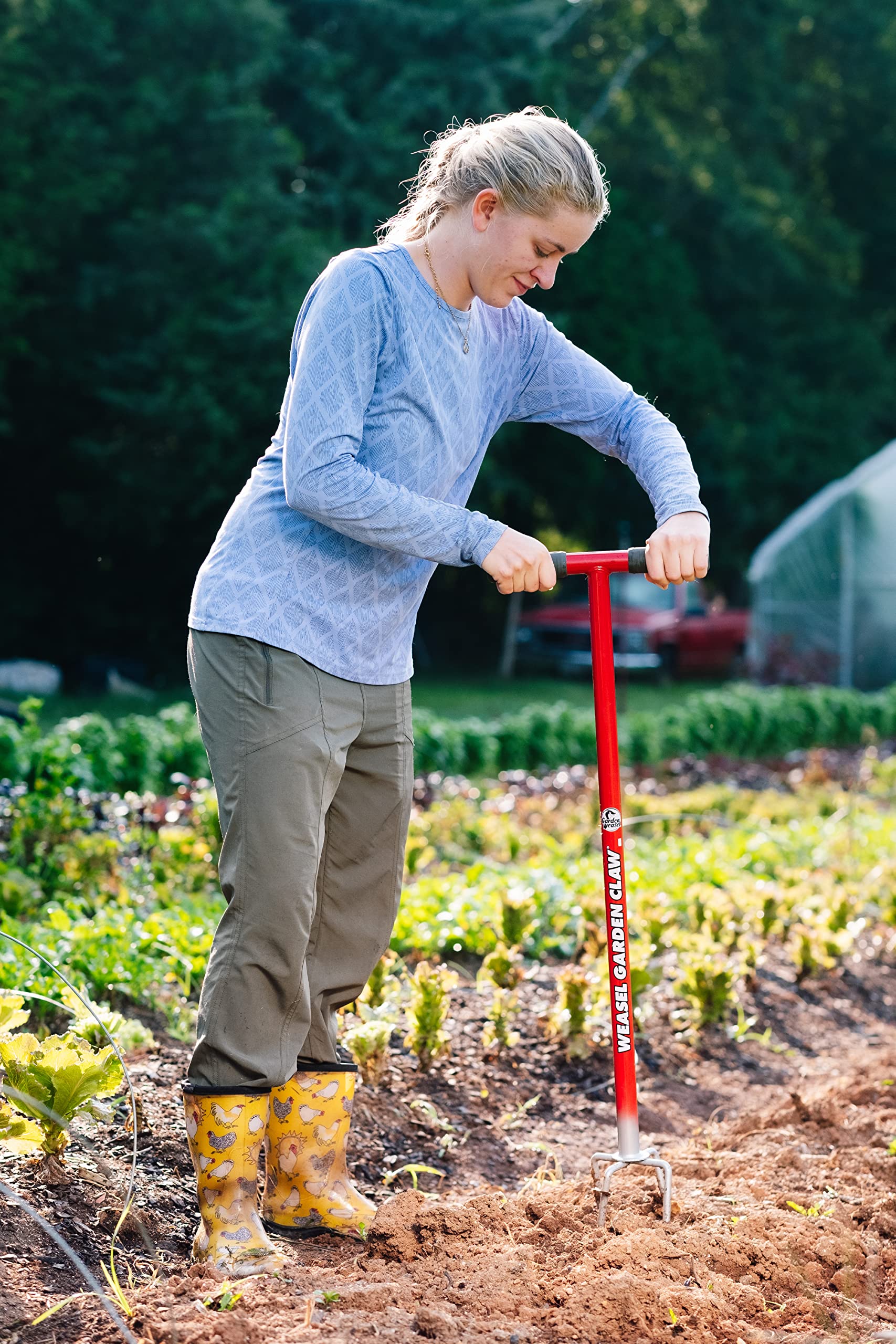 Garden Weasel Garden Claw - Long Handle | Cultivate, Loosen, Aerate, Weed | Gardening Hand Tiller, Twist Weeding Tool, Digging Fork, Cultivator, Soil Loosener | 91316