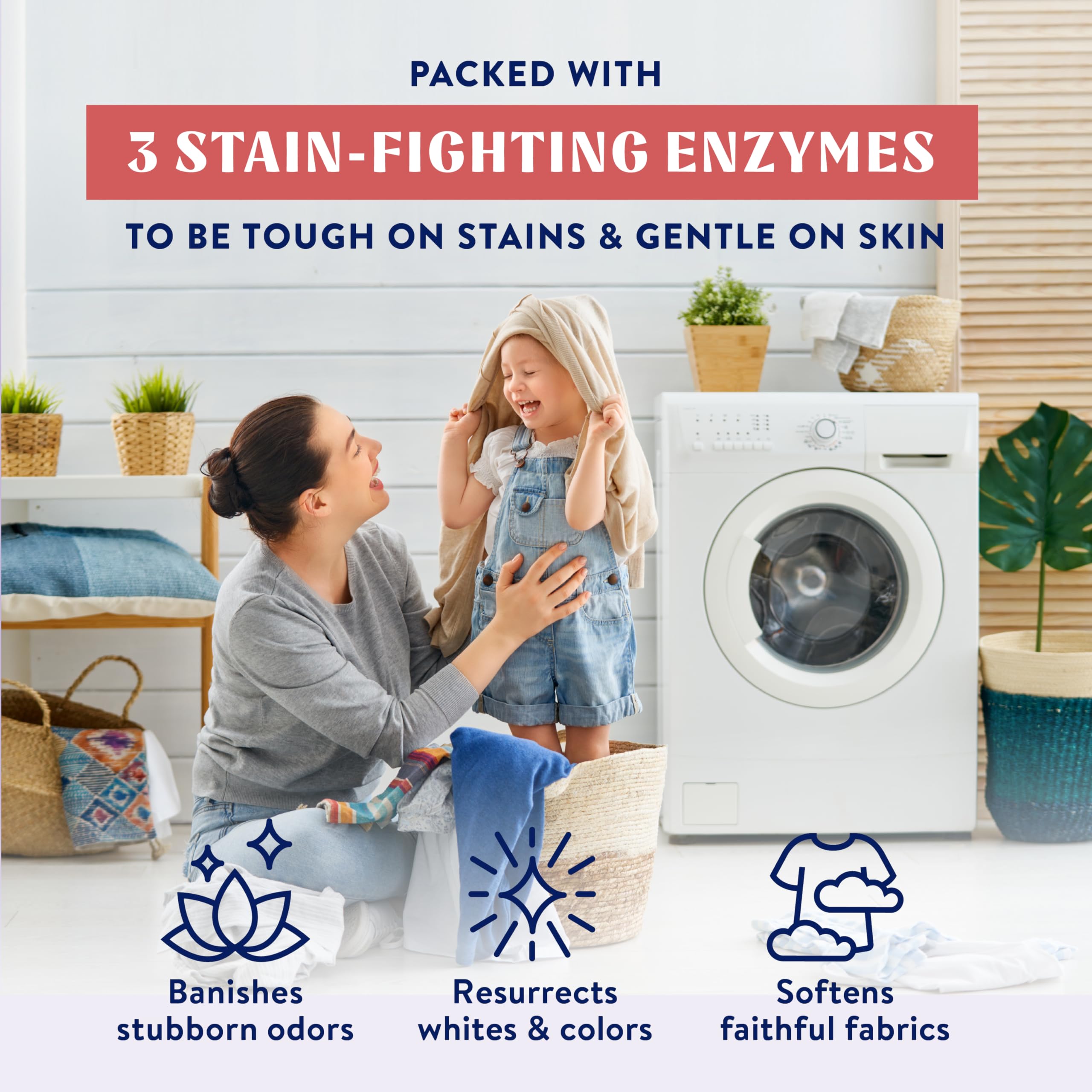 Ultra Concentrated Liquid Laundry Detergent Soap, 192 loads (96 oz), Long Lasting Scent, 90% Less Plastic, No Harsh Chemicals, Juniper Sandalwood, Defeats Stains & Odors, HE/Standard Compatible