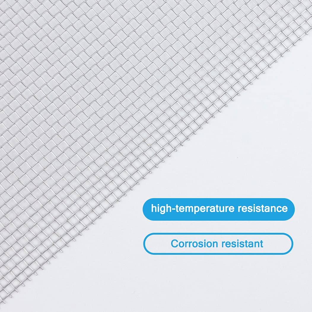 4 Pack - 304 Stainless Steel Woven Wire Mesh Screen, Air Vent Mesh, 11.8“ X 8.27“（300 x 210mm) 1mm Hole 20 Mesh, DIY Project, Easy to Cut and Resistant to Rust