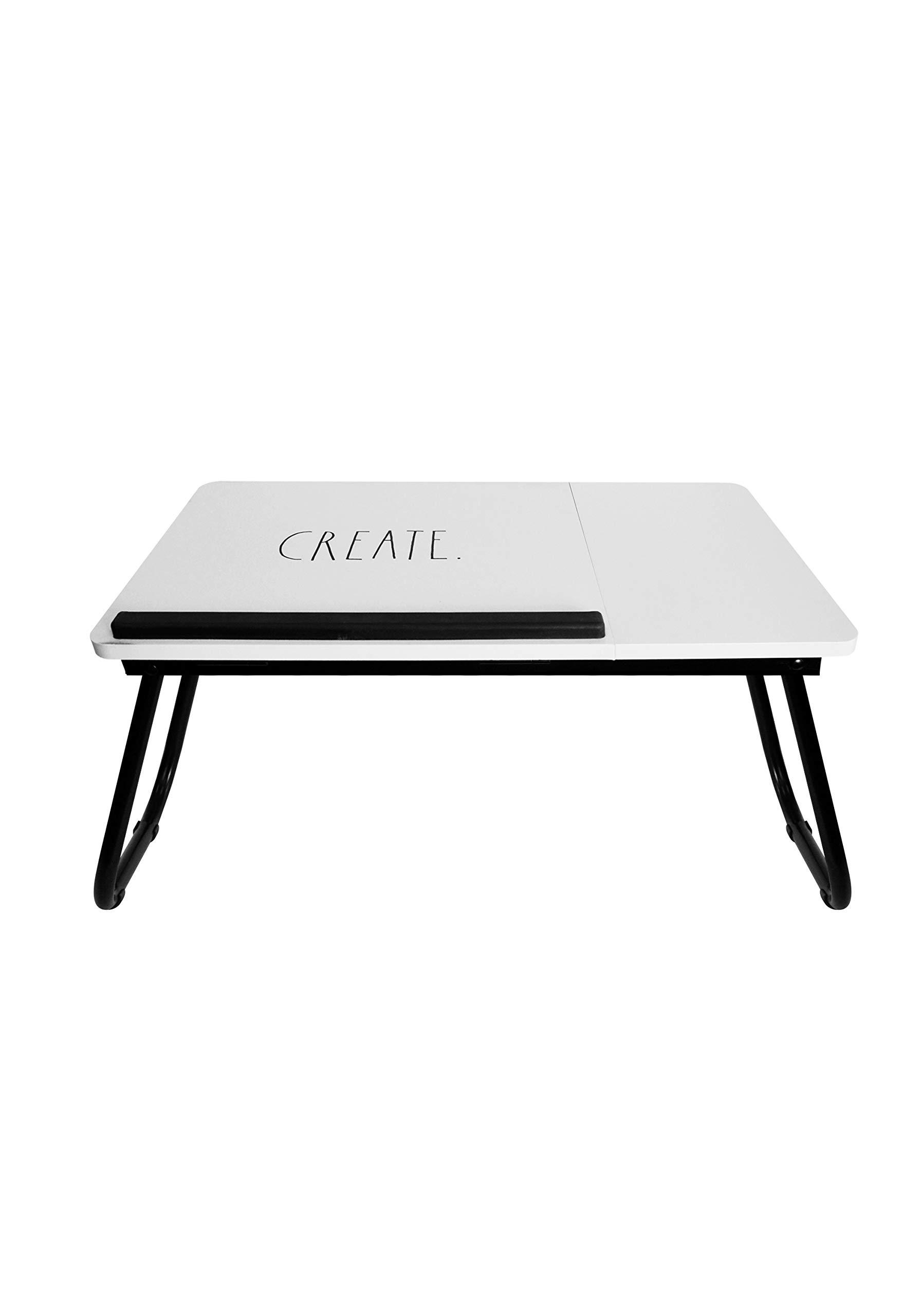 Rae Dunn Folding Laptop Lap Desk - Wooden Work Table and Stand for Couch, Bed and Sofa Computer Use - Folding Legs, Adjustable Tilt - Use as Reading and Breakfast Tray