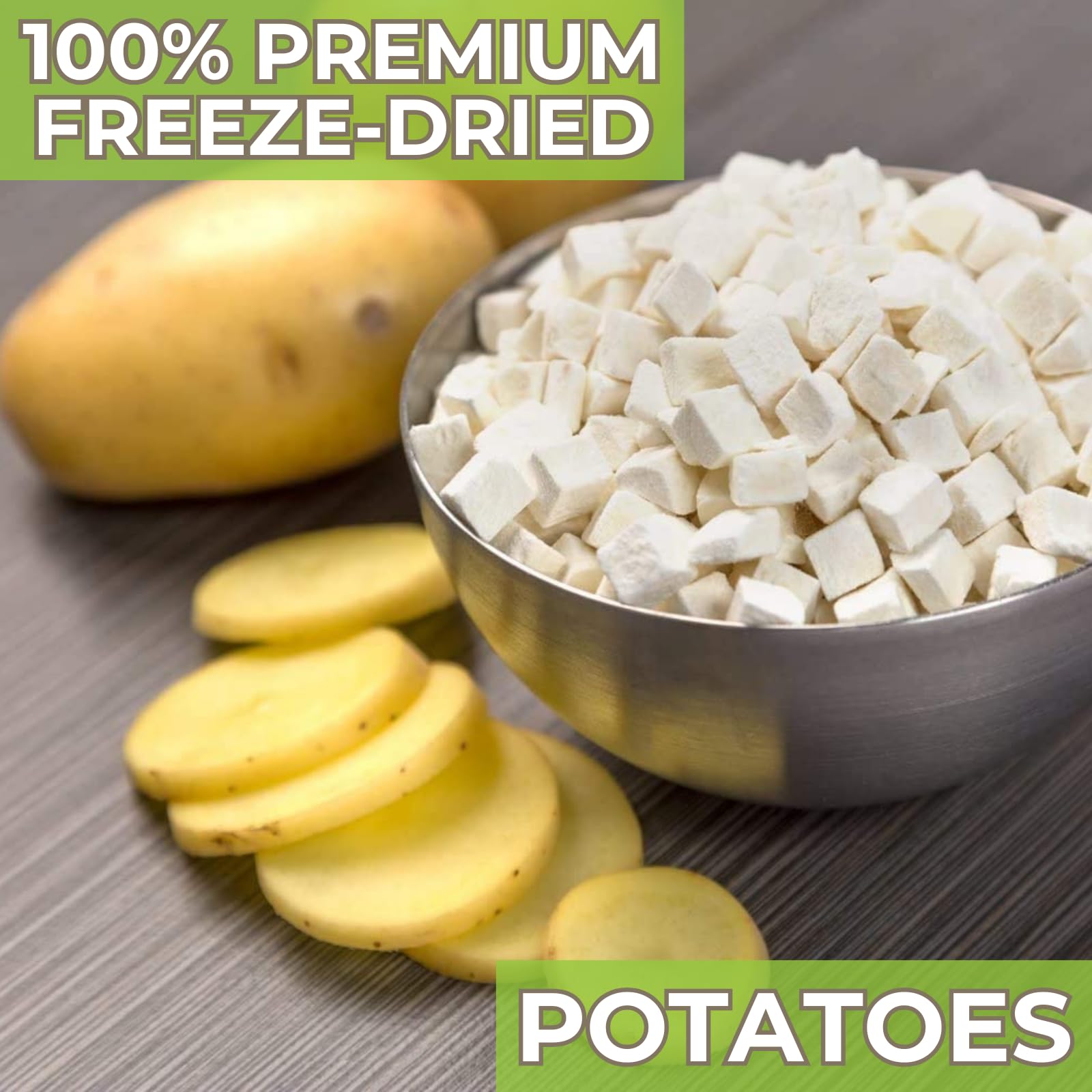 Nutristore Freeze Dried Potatoes | Premium Vegetables for Long Term Storage, Camping Meals or Recipes | Emergency Survival Canned Food Supply | Bulk #10 Can Veggies | 25 Year Shelf Life | 20 Servings