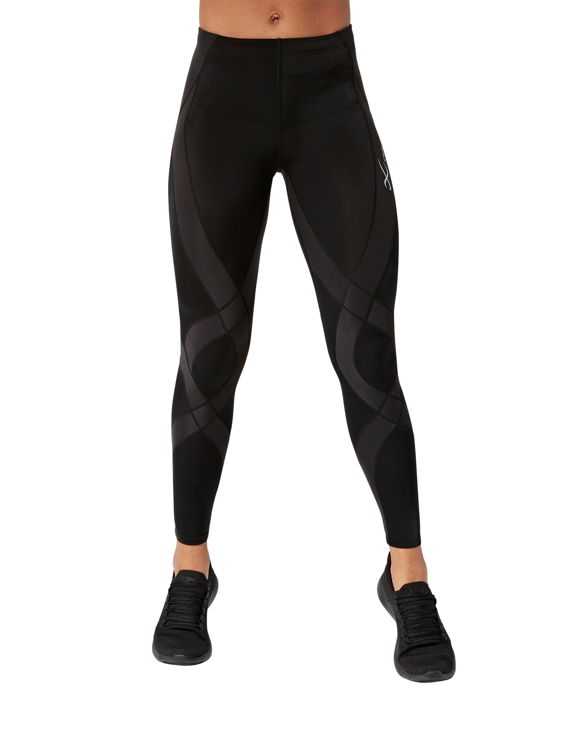 CW-X Women's Endurance Generator Joint and Muscle Support Compression Tight, High Performance Leggings for Running and Weight Lifting, Jet Black, X-Small