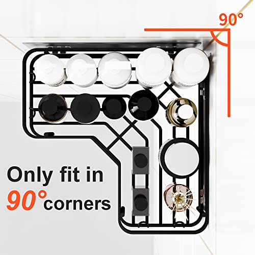 ZHOHO TANT Corner Shower Caddy 3 Pack Corner Shower Shelf with Adhesive Hooks and Soap Holder Stainless Steel Shower Organizer Corner Shelf Rack for Bathroom Storage(Black)