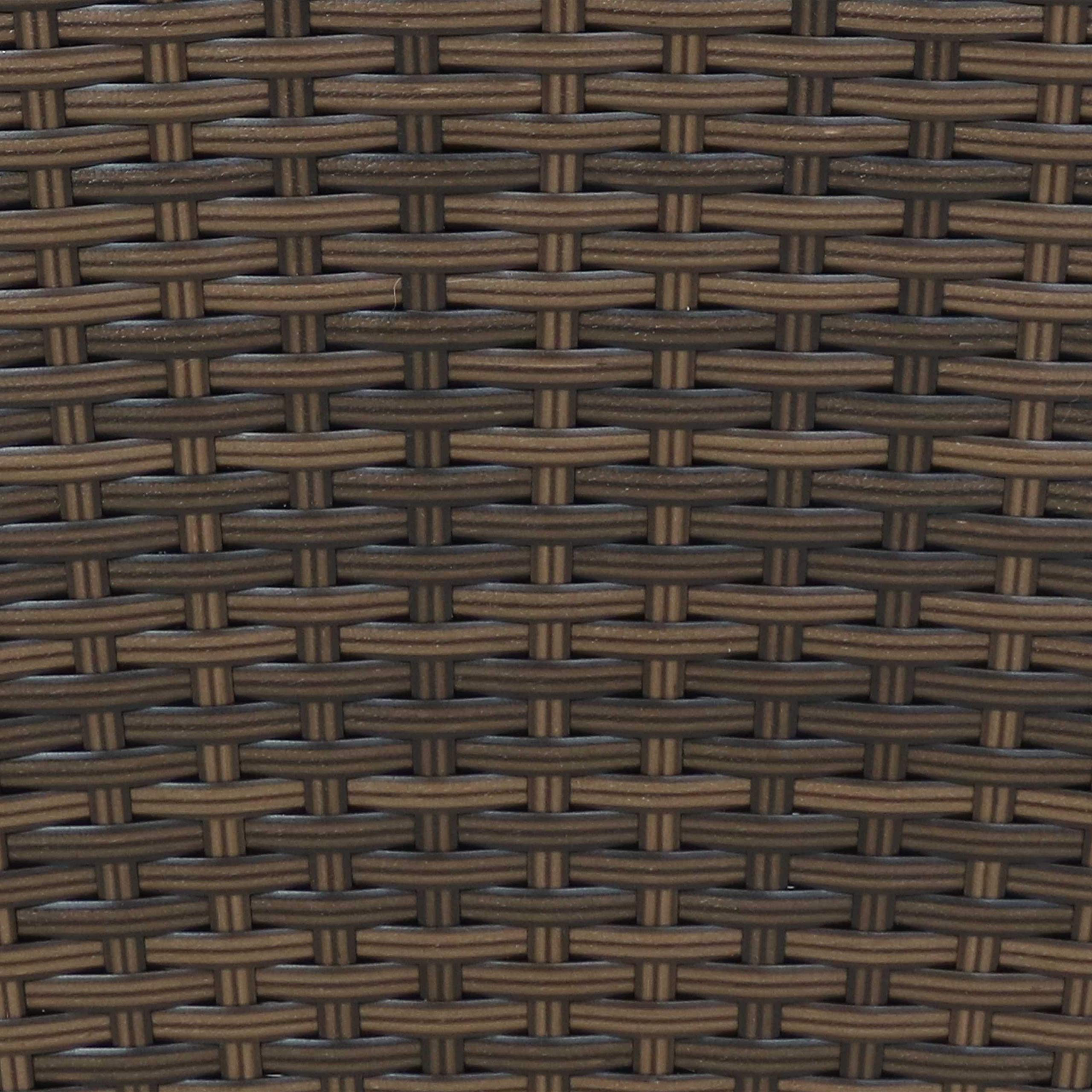 Sunnydaze Tall Square Polyrattan Indoor/Outdoor Planter - 20-Inches Tall - Set of 2 - Brown