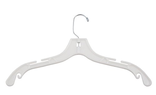 NAHANCO 1300WW Plastic Bridal Gown Hanger, Jumbo Weight, 17", White (Pack of 100)
