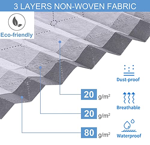 ZB.soar Clothing Storage Bags,Thickened Storage Bags for Bedroom with Reinforced Handle Thick Fabric for Comforters, Blankets, Bedding, Foldable with Sturdy Zipper, Clear Window, (2 Pcs, 90L, Gray)