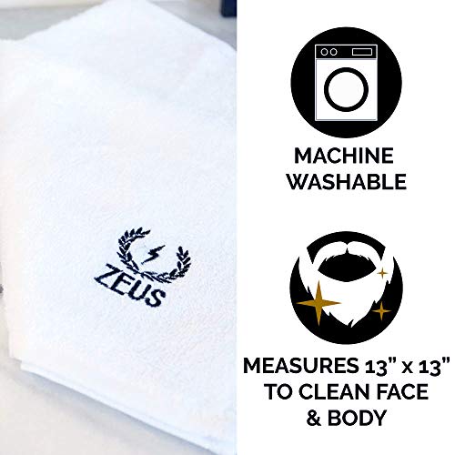 ZEUS 100% Cotton Washcloths β Super Soft & Extra Absorbent Premium Face and Bath Towels (6 Pack)