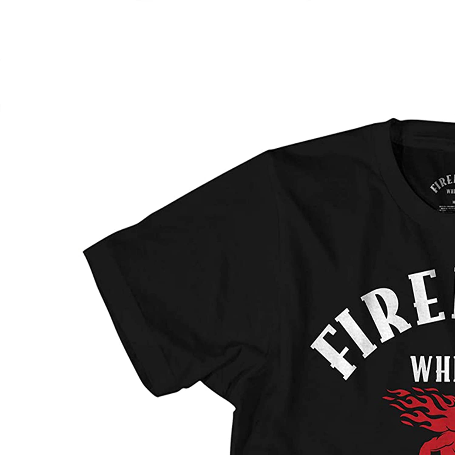 Fireball Mens Cinnamon Whisky Shirt Cinnamon Whisky Logo Shirt Graphic Shirt (Black, Medium)