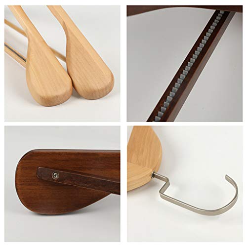 Yu2d 🌹🌹 High-Grade Wide Shoulder Wooden Coat Hangers - Solid Wood Suit Hanger(G)