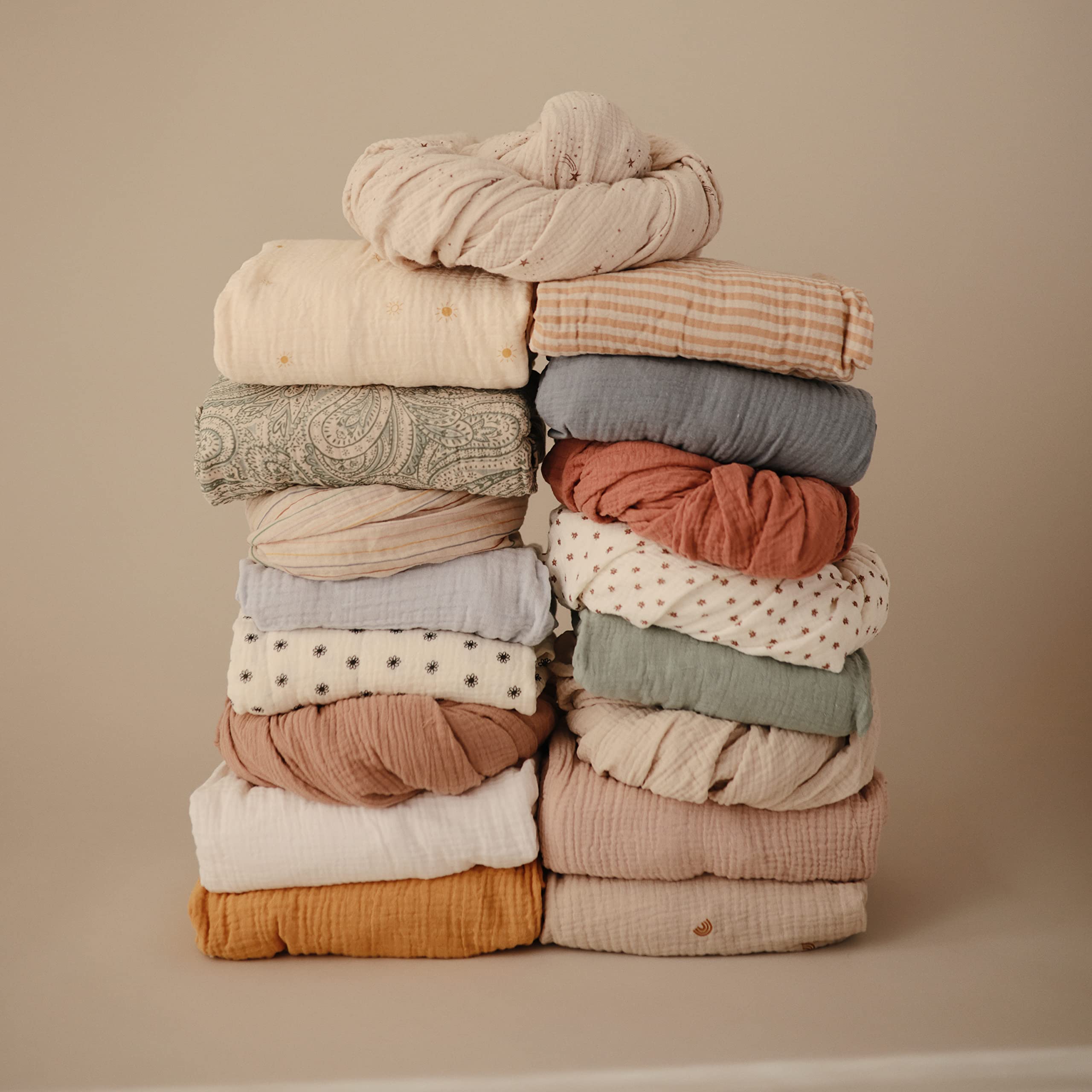 mushie Extra Soft Muslin Fitted Crib Sheet | 192 Thread Count | 28"x 52"(Natural)
