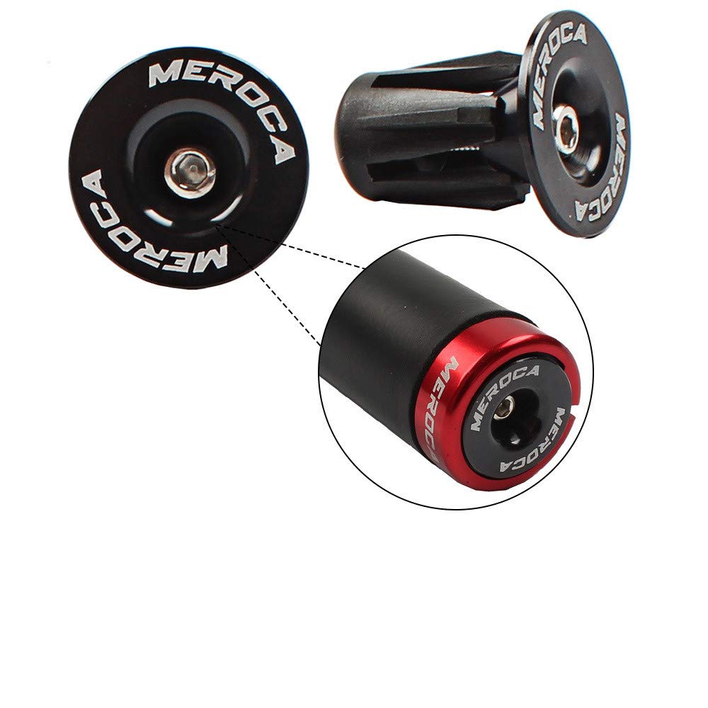 1 Pair Aluminum Bike Handlebar End Plugs, Expanding Locking Bar End Caps for Road Bike Mountain Bike MTB BMX Fixie, Bar End for Handlebar Grip (Rainbow)