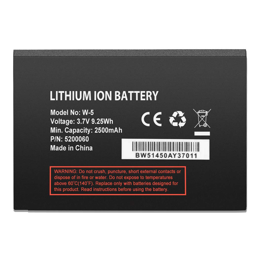 HANTOLK W-5 Battery for Netgear Sierra Wireless W-5 W5 for Sprint AirCard 770S, AirCard 771S AT&T Unite (AC770S) Mobile WiFi Hotspot ¡