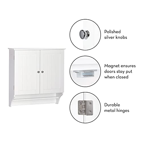 RiverRidge Ashland Two-Door, White Wall Cabinet