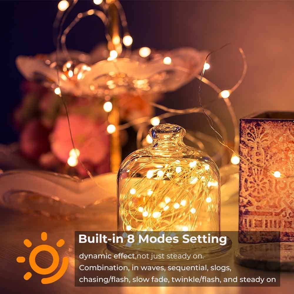 Twinkle Fairy Lights Indoor,66ft 200LED String Lights with USB Plug in,Decorative Lights for Boho Aesthetic, Room Decor Teen Girls, Christmas Tree Wedding Party Bedroom Lights, Warm White