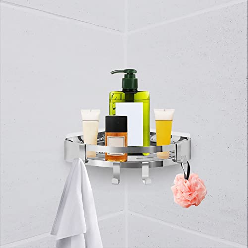 Gueryee 4Pcs Shower Caddy Adhesive Replacement, Screw Free Sticker for Shower Caddy Corner Shlef, Shower Adhesive Hooks with Strong Sticky, Seamless Screws for Shower Rack Basket Heavy Duty.