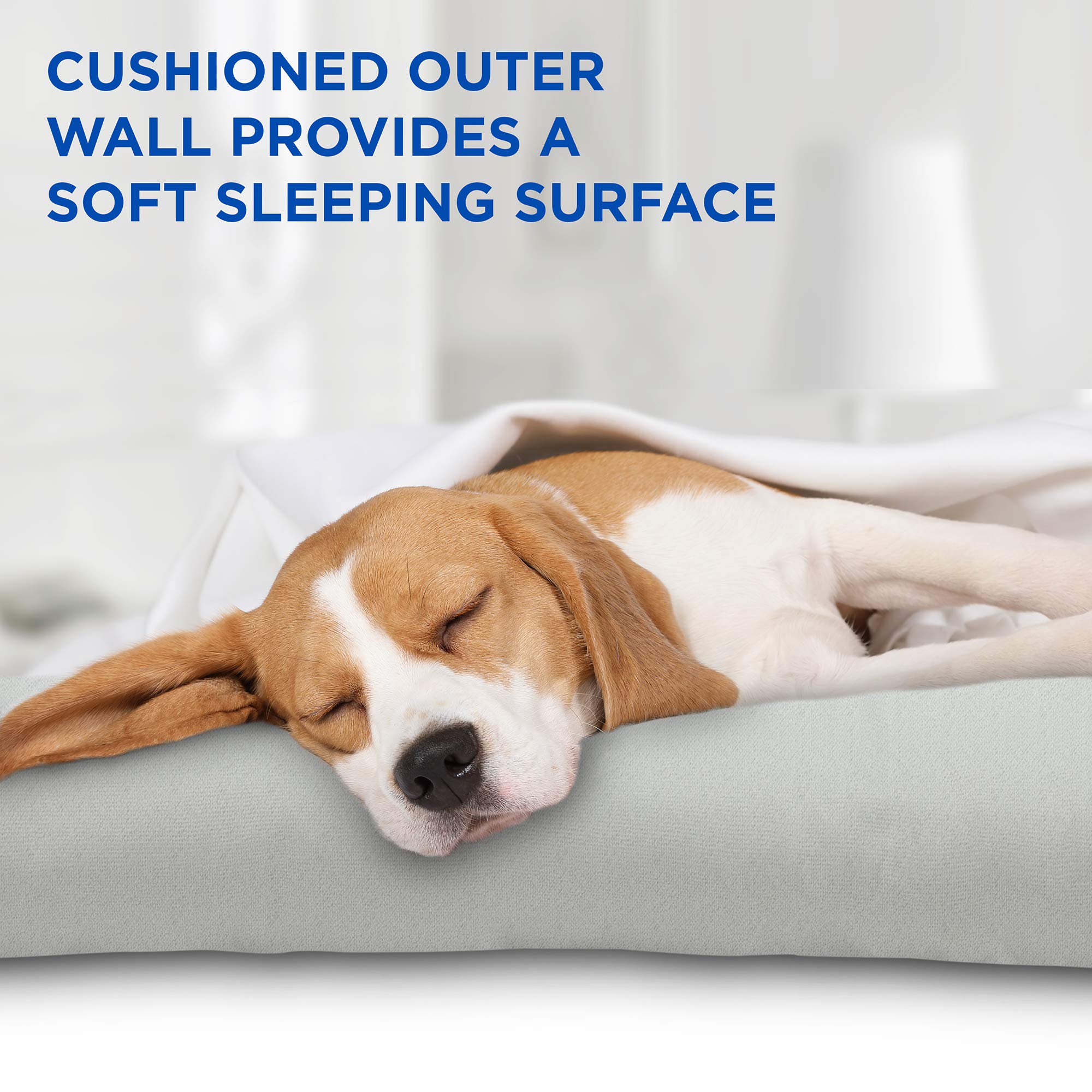Arf Pets Dog Self Cooling Pet Bed – Solid Gel Based Self Cooling Mat for Pets, Includes a Foam Based Bolster Bed for Extra Comfort