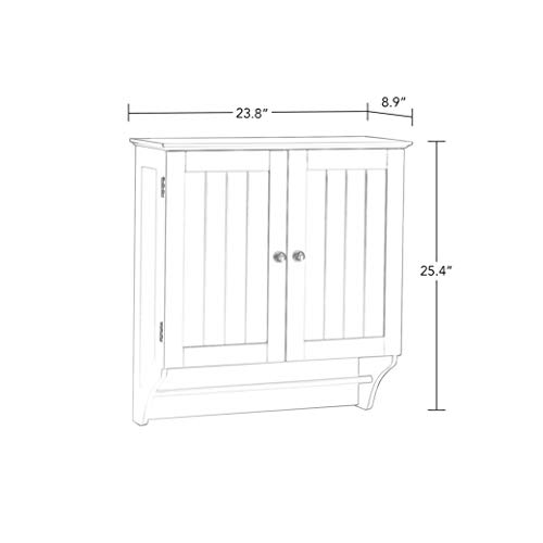 RiverRidge Ashland Two-Door, White Wall Cabinet