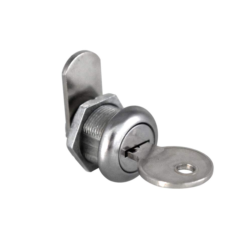 2Pcs Cabinet Cam Lock Keyed Alike Tool Box Locks 5/8" Cylinder for Truck Pickup Tool Box Vending Machine Drawer Tool Box Mailbox ATM Locks Replacement