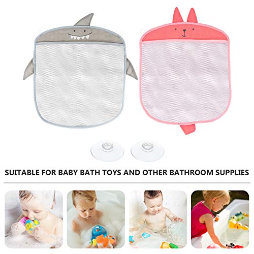 Kisangel 2pcs Baby Toy Storage Bag Hanging Bath Toy Storage Bath Toy Organizer Mesh Net Bin Baby Bathtub Game Holder Bathroom Wall Mounted Storage Tray Bag Shower Caddy