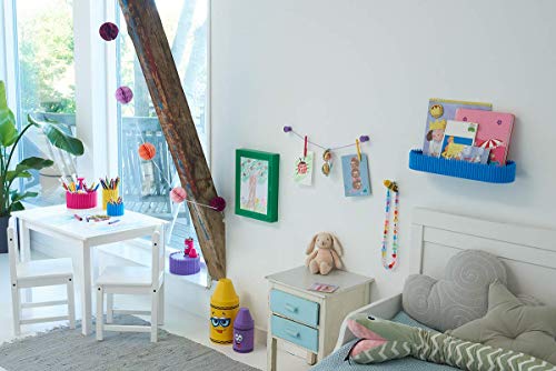 Room Copenhagen, Crayola Wall Hangers Organizational Décor – Set of 4 Crayon Wall Hooks for Storing Jackets, Bags, and More - Bold Blush (2X Razzmatazz, 2X Violet)