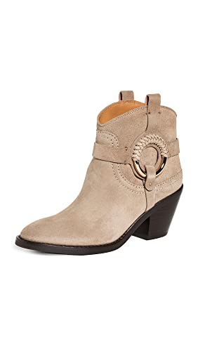 See by Chloe Women's Hana Booties, Dark Beige, Tan, 8 Medium US