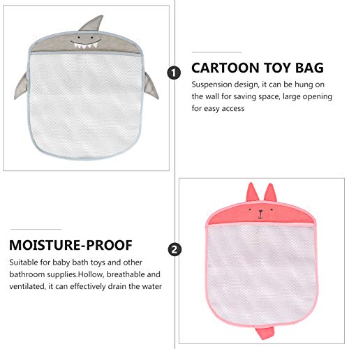 Kisangel 2pcs Baby Toy Storage Bag Hanging Bath Toy Storage Bath Toy Organizer Mesh Net Bin Baby Bathtub Game Holder Bathroom Wall Mounted Storage Tray Bag Shower Caddy