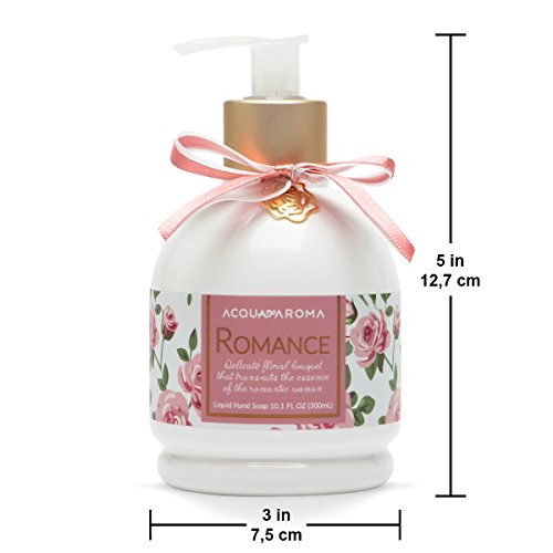 Acqua Aroma Romance Collection Liquid Hand Soap 10.1 FL OZ (300mL) Handcrafted Made in Brazil