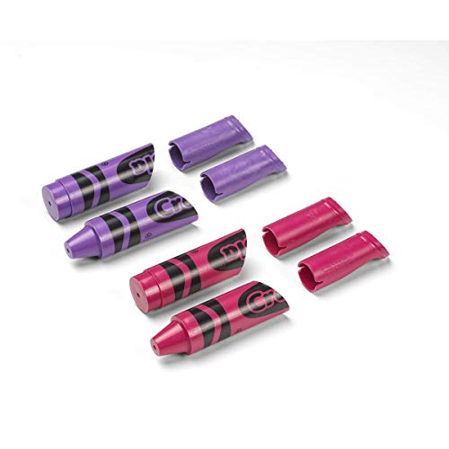 Room Copenhagen, Crayola Wall Hangers Organizational Décor – Set of 4 Crayon Wall Hooks for Storing Jackets, Bags, and More - Bold Blush (2X Razzmatazz, 2X Violet)