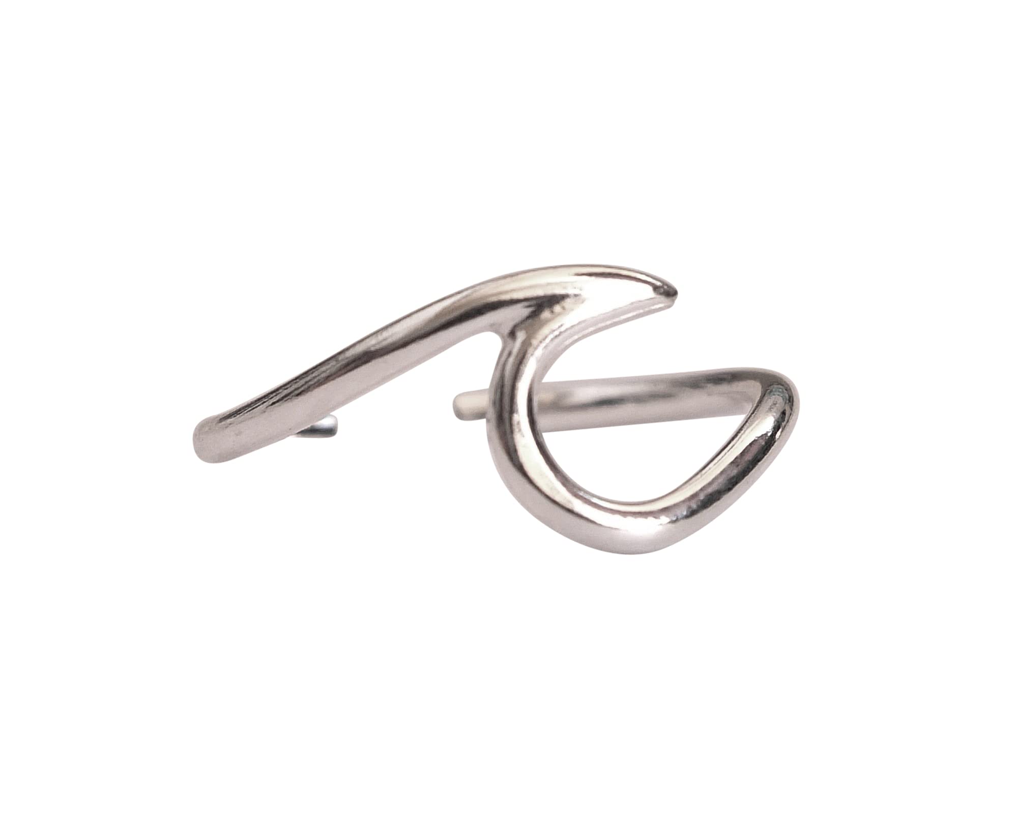 Handmade Wave Band Adjustable Toe Ring, 925 Sterling Silver, Thin Dainty Open Toe, Pinky or Knuckle Rings for Women, By MiYa Jewelry Creations